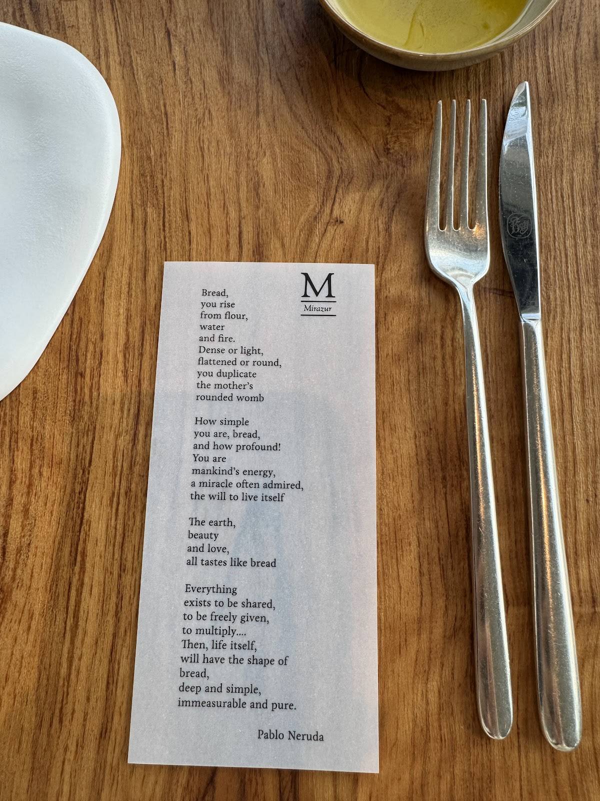 Menu at Restaurant Mirazur, Menton, 30 Av. Aristide Briand