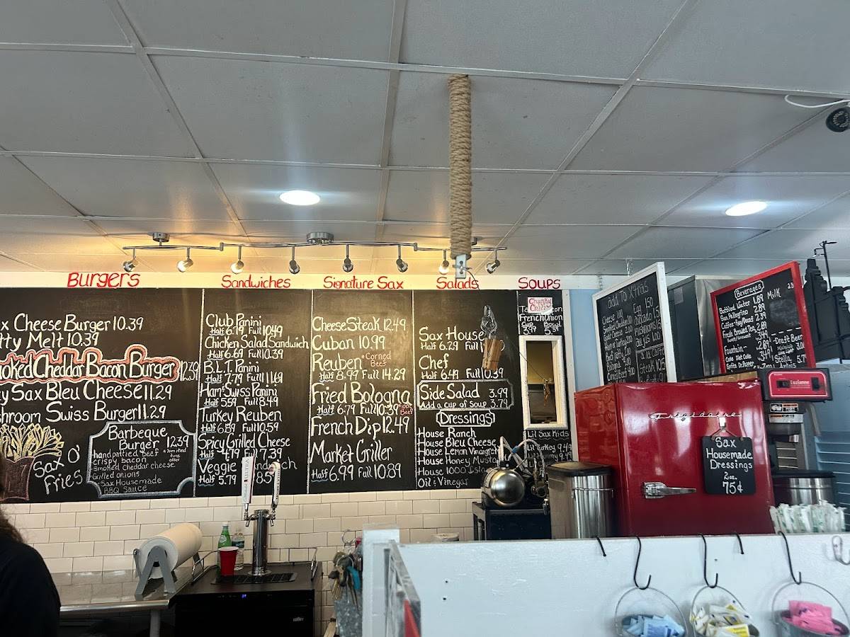 Menu at SAX GRILLE cafe, Fort Walton Beach, 10 Eglin Pkwy SE