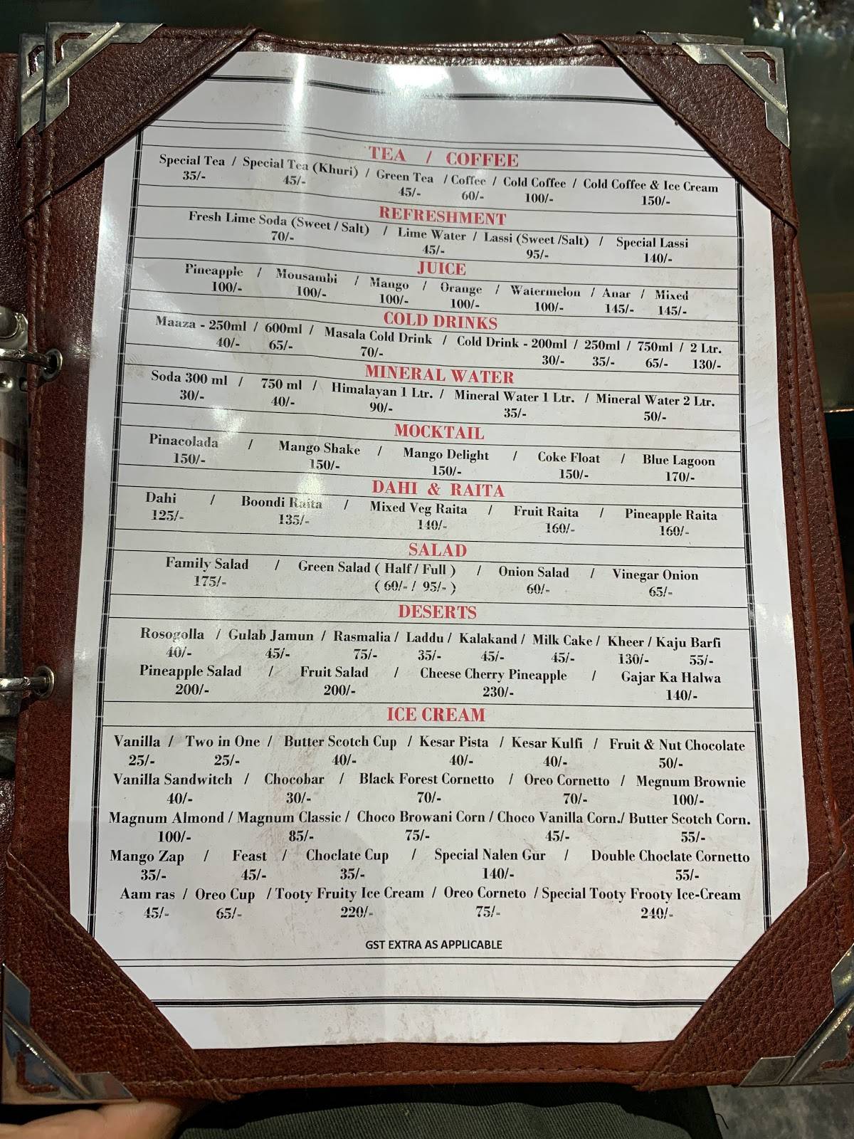 Menu at SHERE PUNJAB HOTEL, Kolaghat