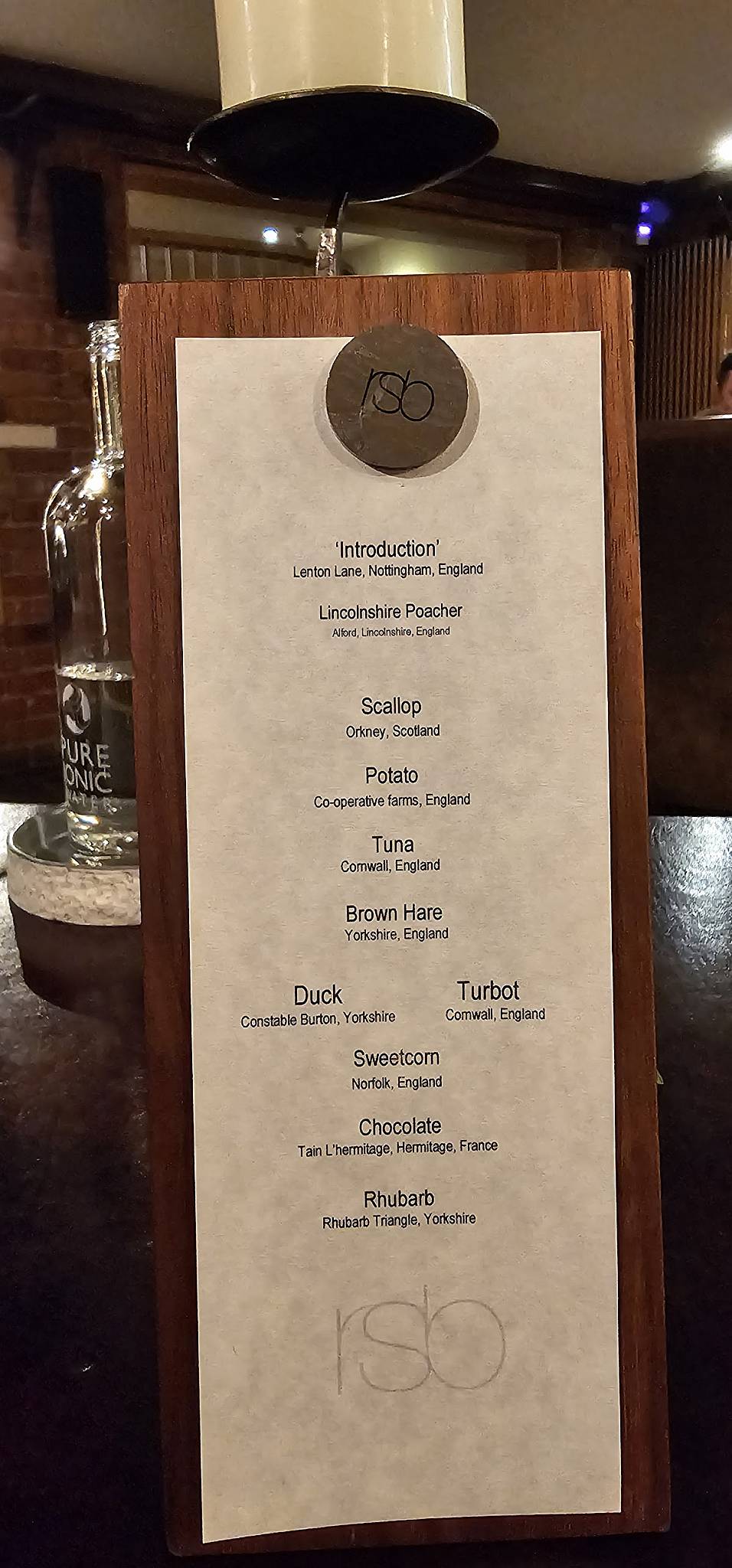 Menu at Restaurant Sat Bains with Rooms, Nottingham