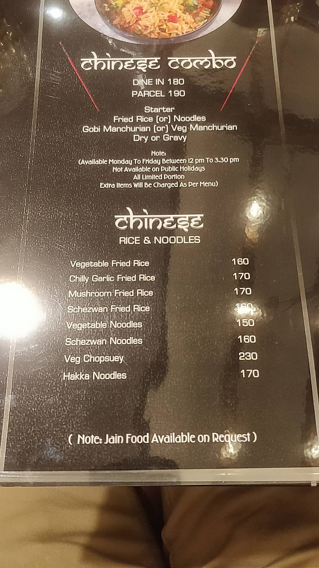 Menu at Shyam's Bombay Halwa house sowcarpet, Chennai