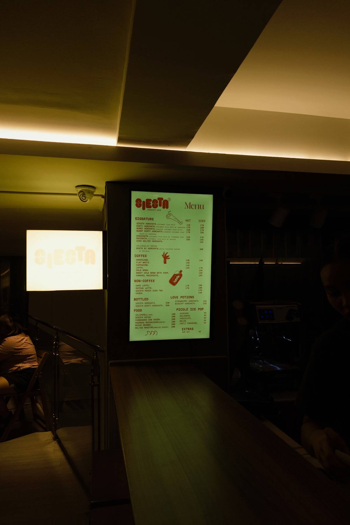 Menu at Siesta Horchata Cafe, Quezon City