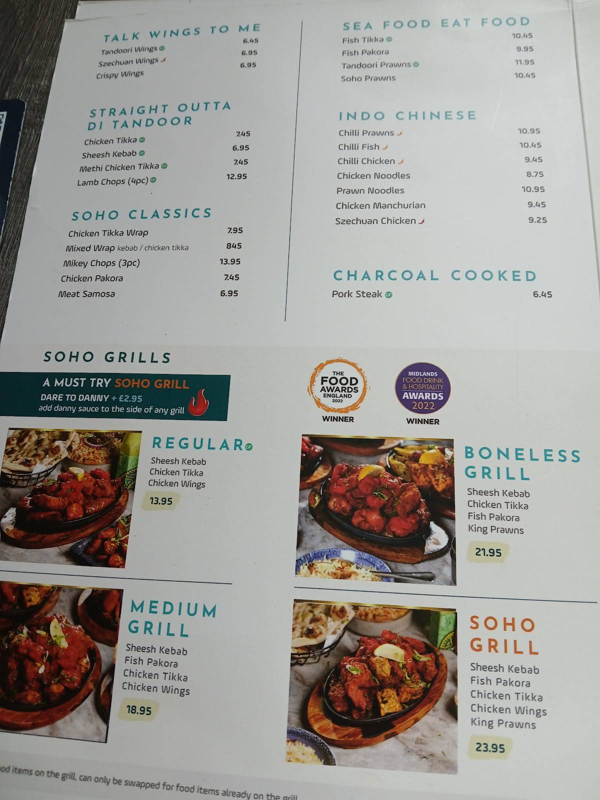Menu at Soho Tavern Gateshead restaurant, Gateshead