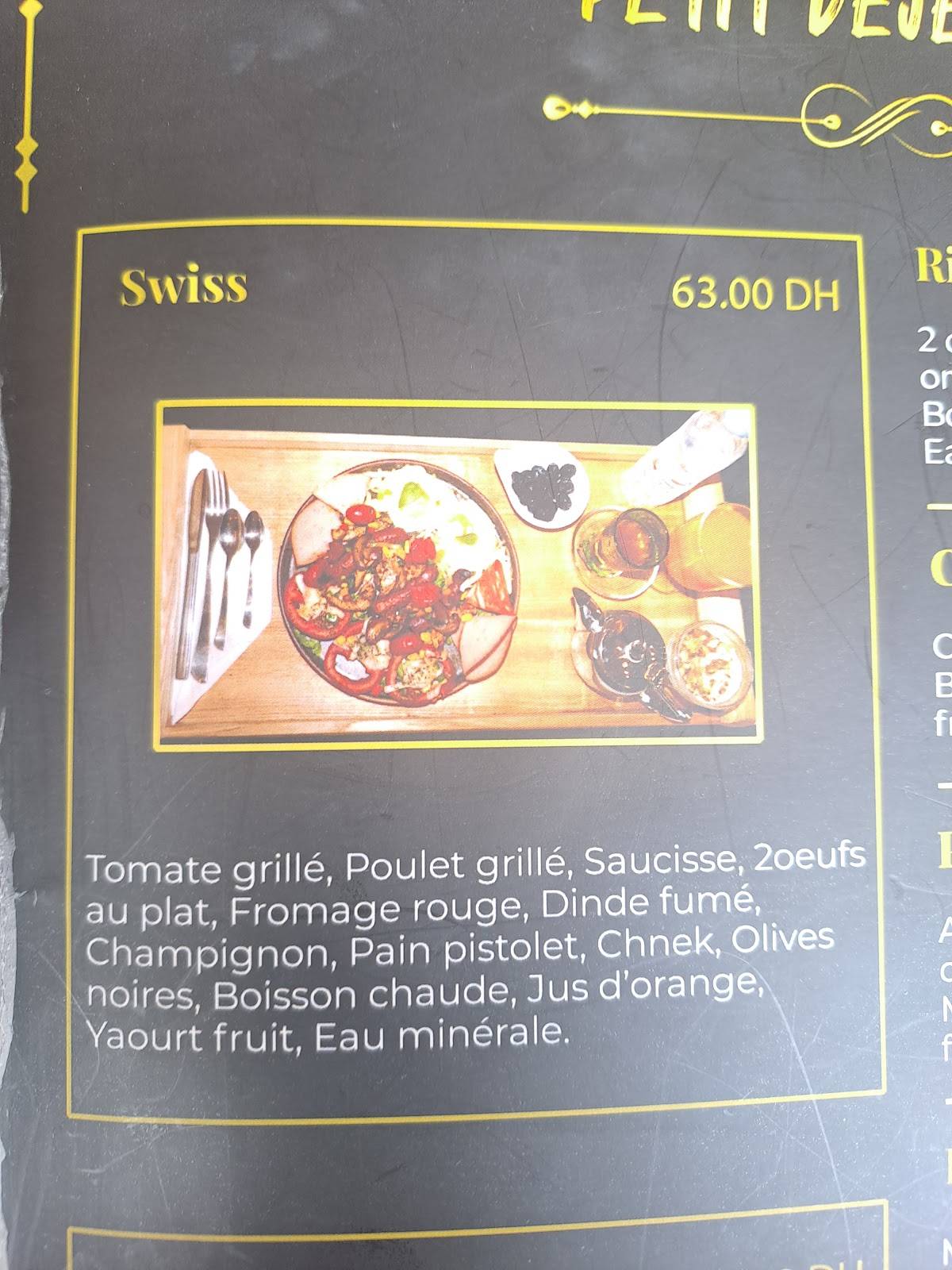 Menu at Café & Restaurant Swiss, Selouane