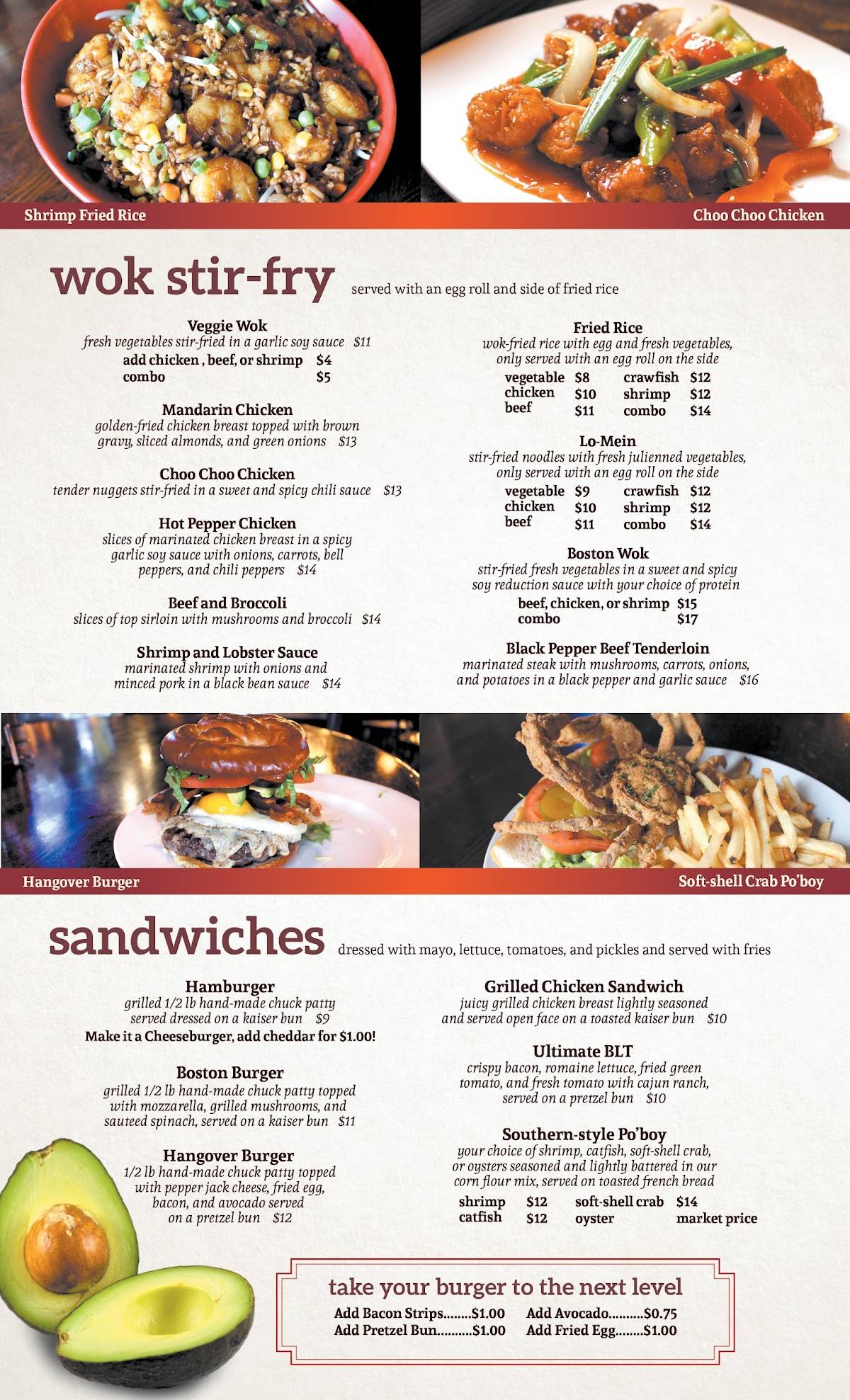 Menu at The Boston Restaurant, Amite City