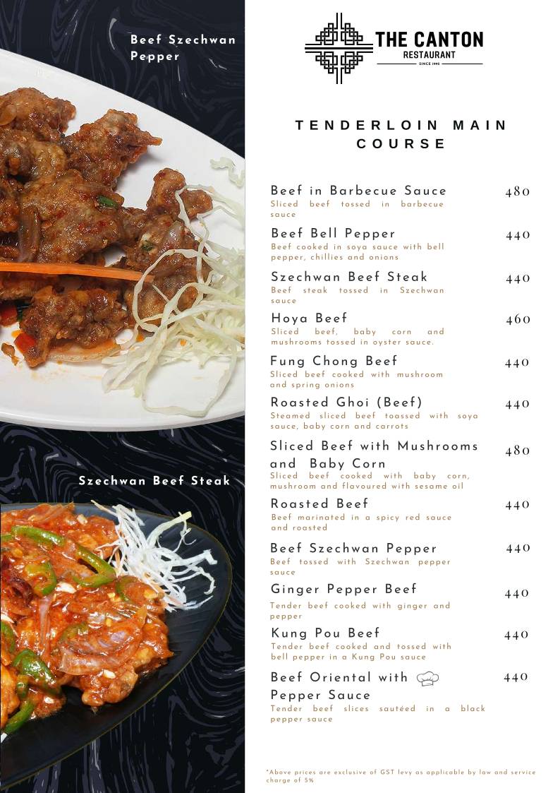 Menu at The Canton Restaurant, Chennai, 58(13