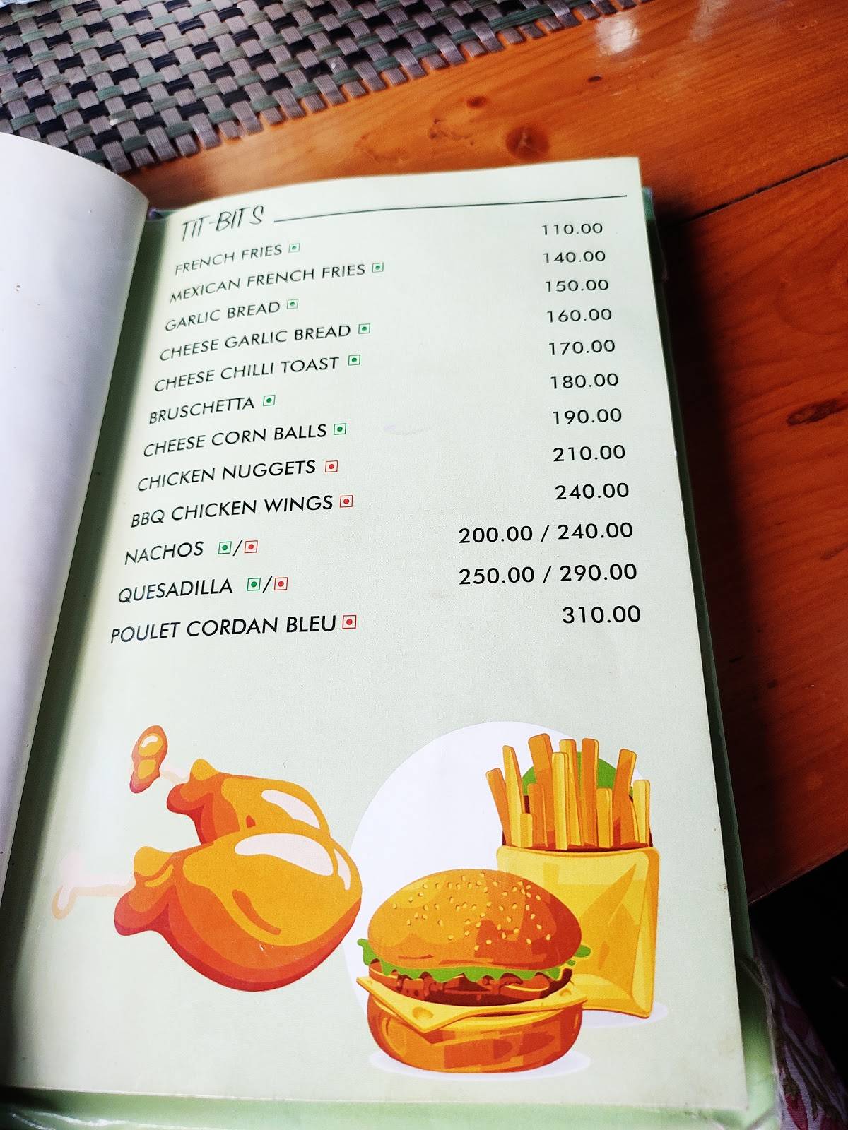 Menu at The Green Bar, Siliguri, Ward 3