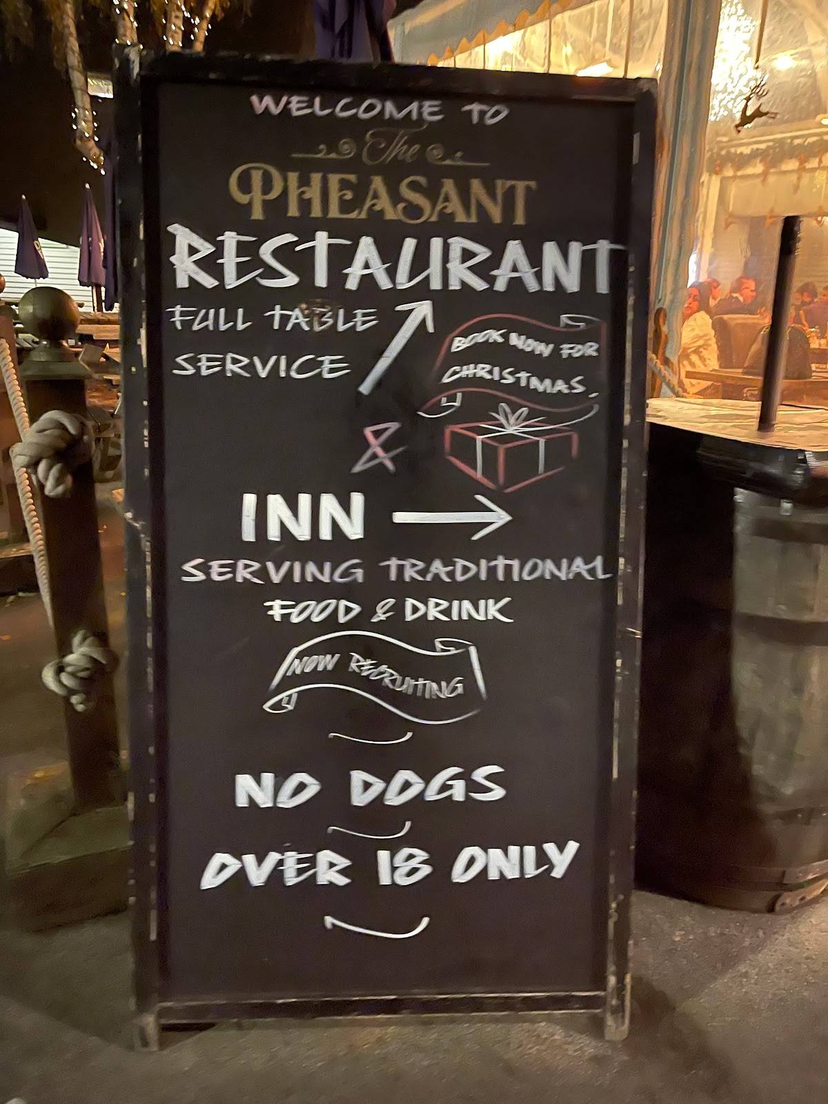 Menu at The Pheasant Inn & Restaurant Heathrow (over 18s only), Hayes ...