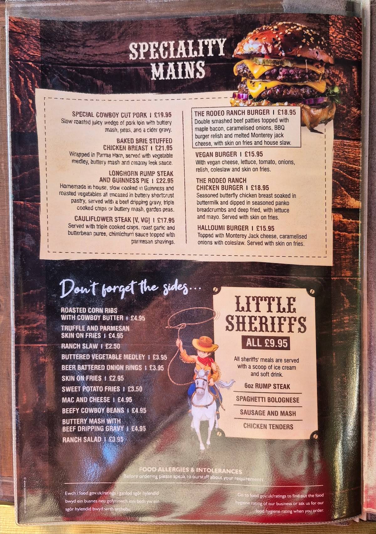 Menu at The Ranch Breakfast Bar and Grill, Resolven