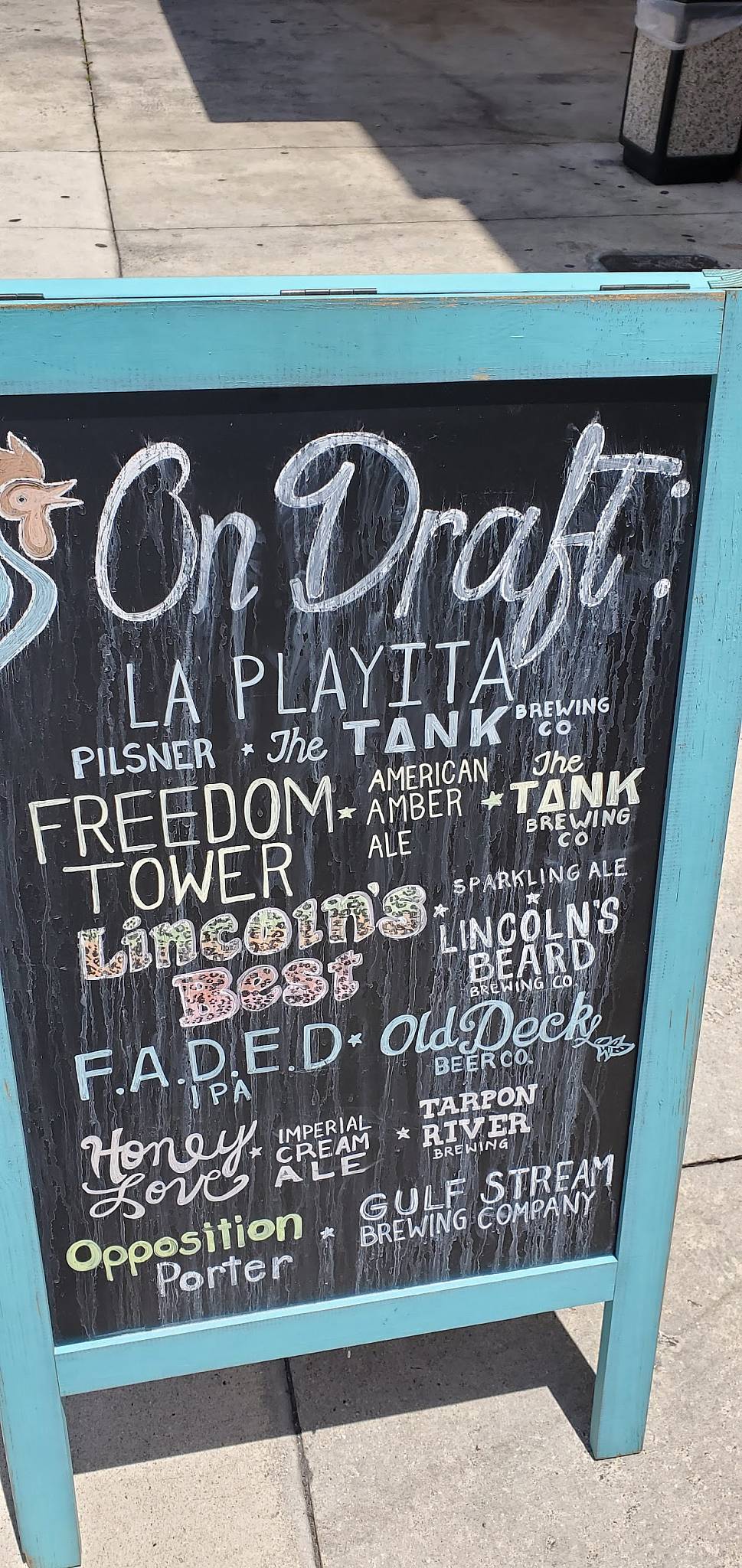 Menu at The Spotted Gallo restaurant, Miami