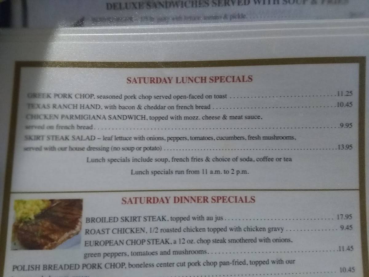 Menu at Three Sons Restaurant, Chicago