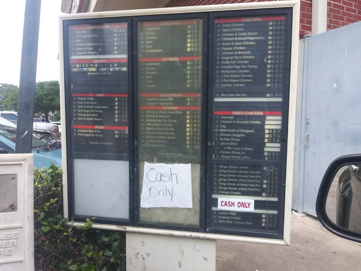Menu at Timmy Chan restaurant, Houston, Lockwood Dr