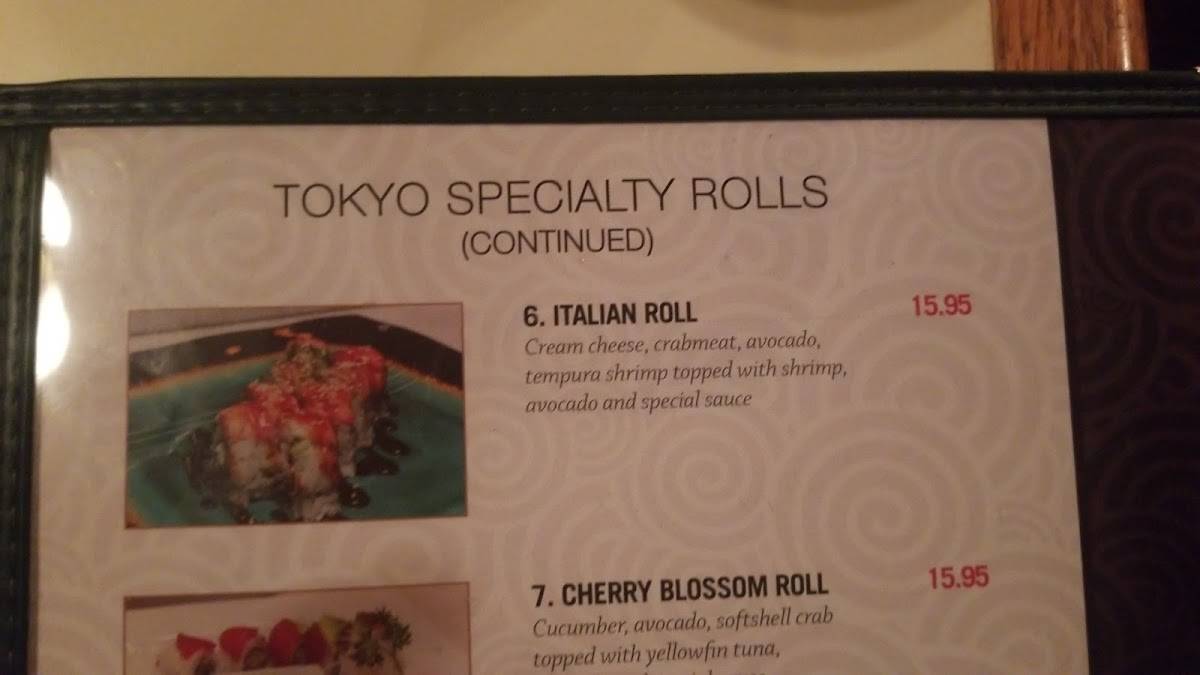Menu at Tokyo Restaurant & Sushi Bar, Wasilla