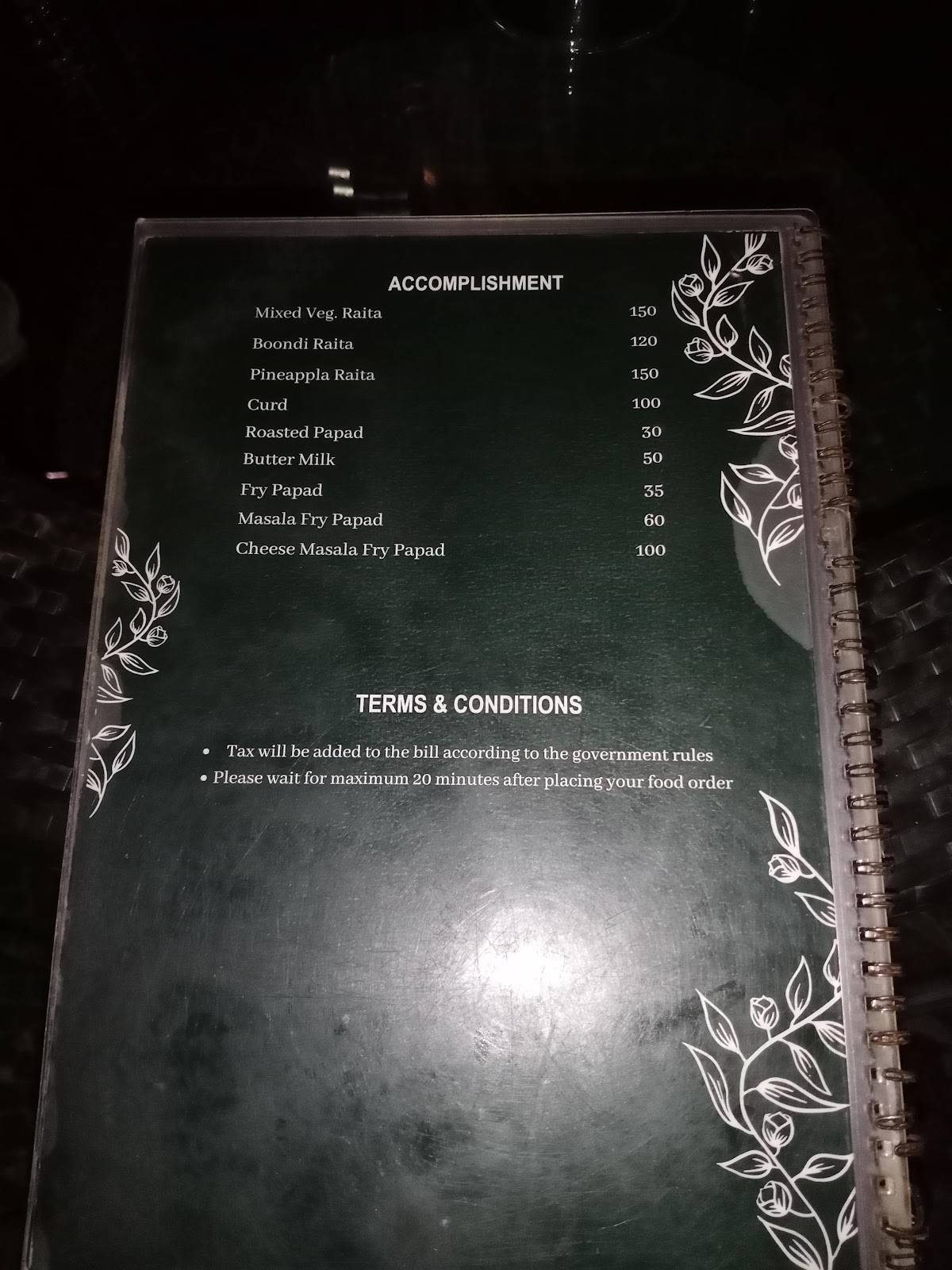 Menu at Veranda Rooftop Restro Cafe, Ahmedabad