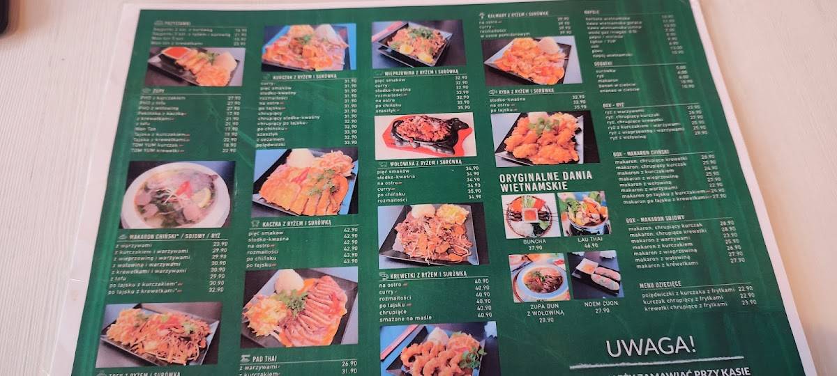 Menu at WIET BOX restaurant, Szczecin