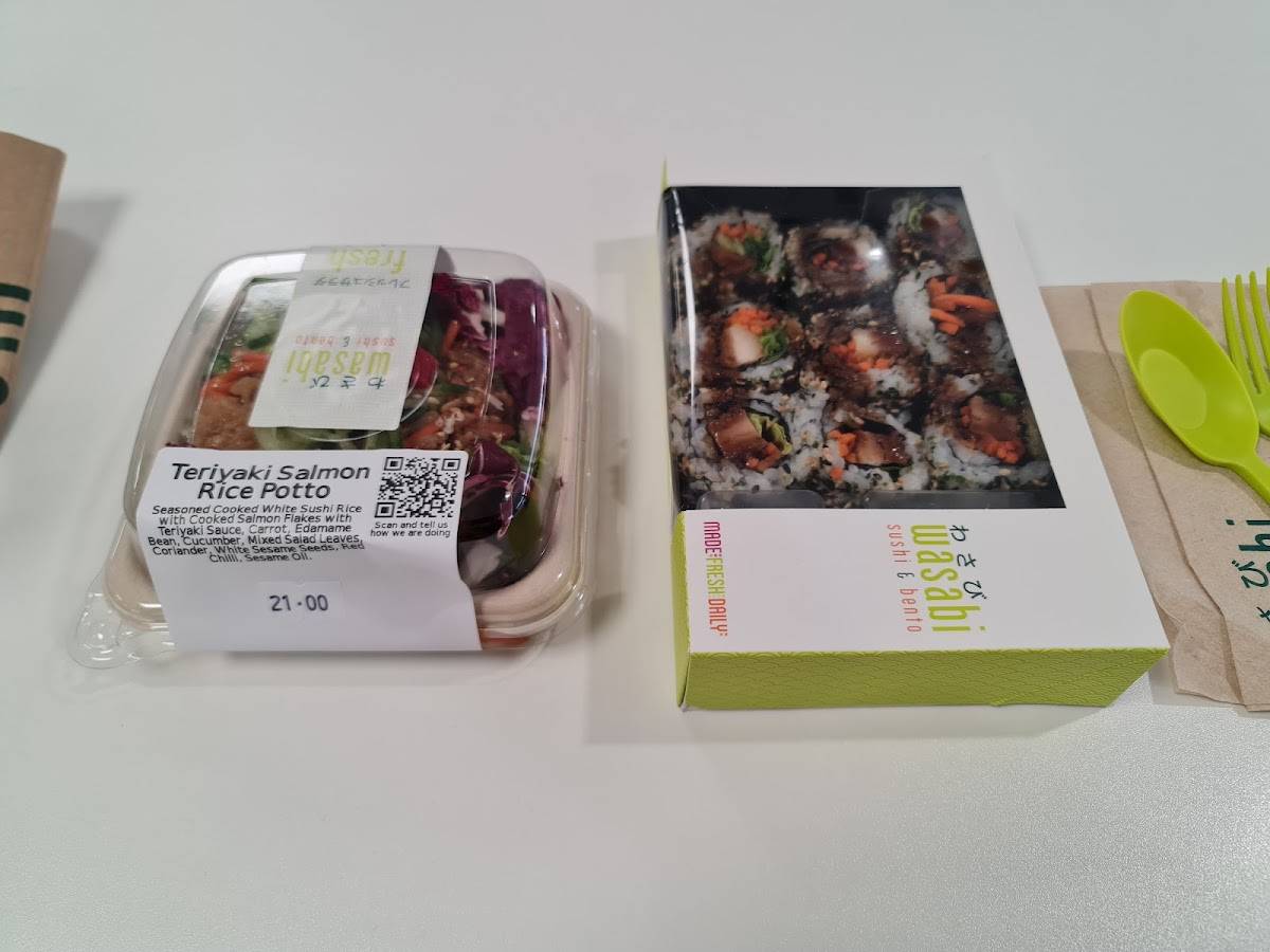 Menu at Wasabi Sushi & Bento restaurant, London, 23 Lime St