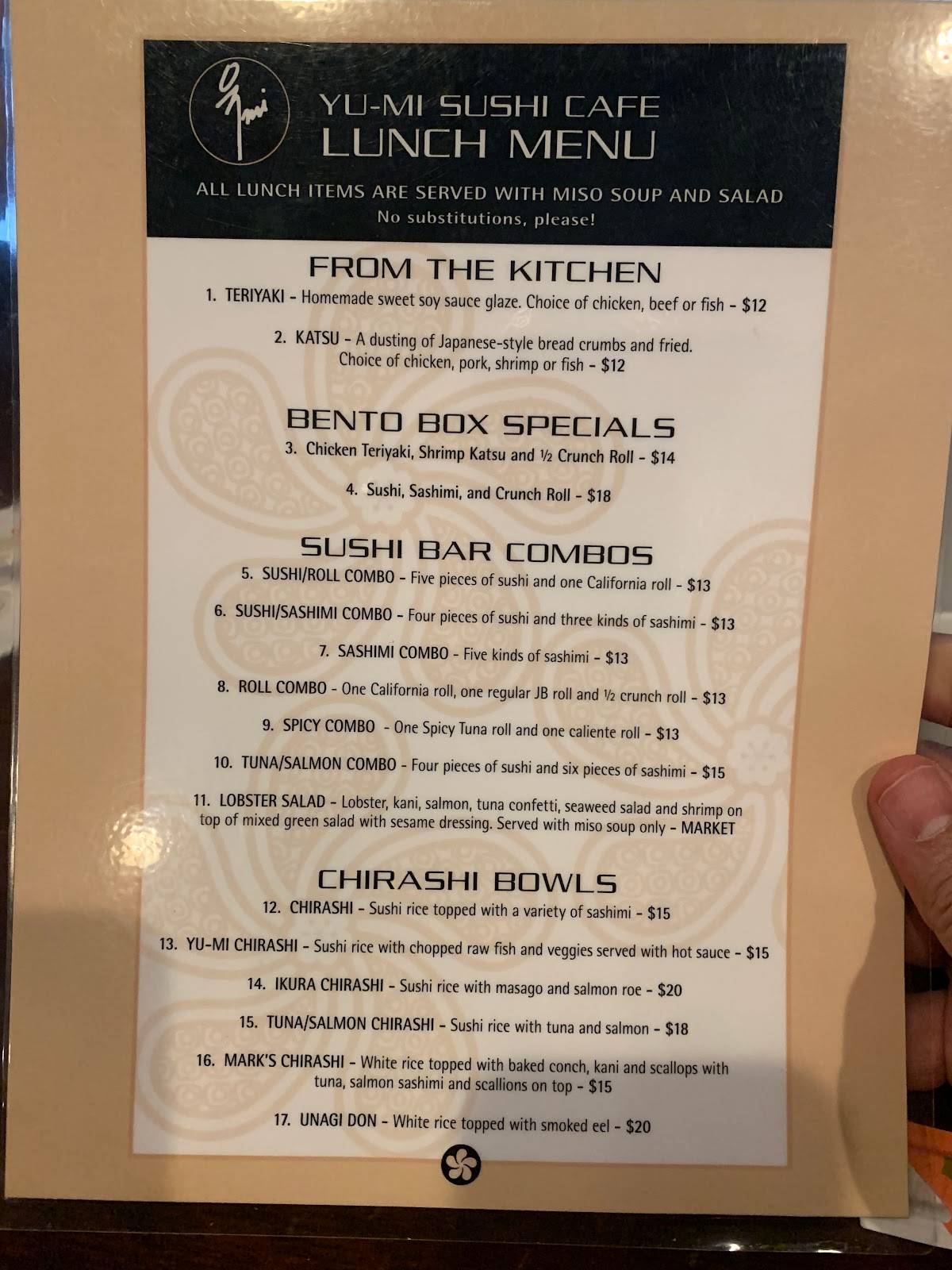 Menu at Yu-Mi Sushi Cafe, Palm Beach Gardens, FL A1AAlt #207