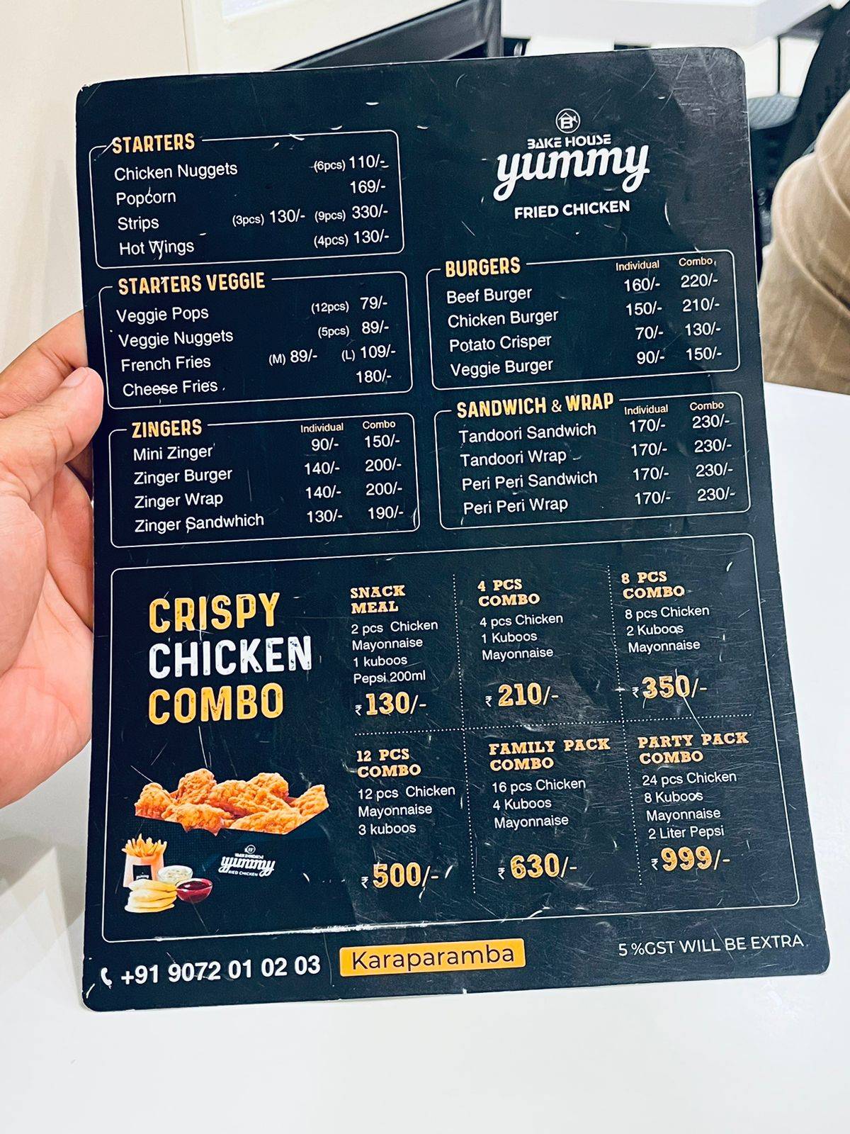Menu at Yummy Fried Chicken Karaparamba, Kozhikode