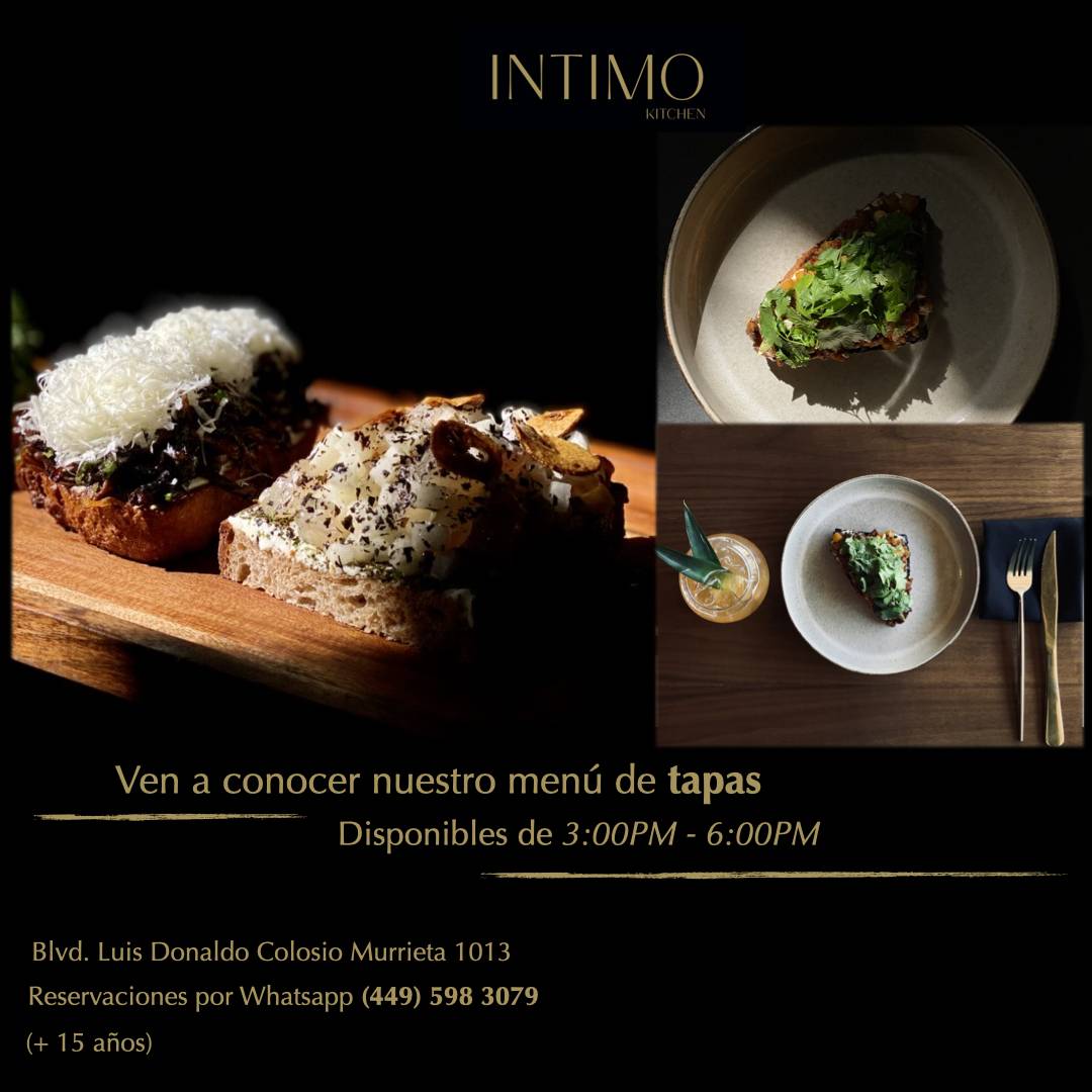 Carta del restaurante Íntimo Kitchen, Aguascalientes