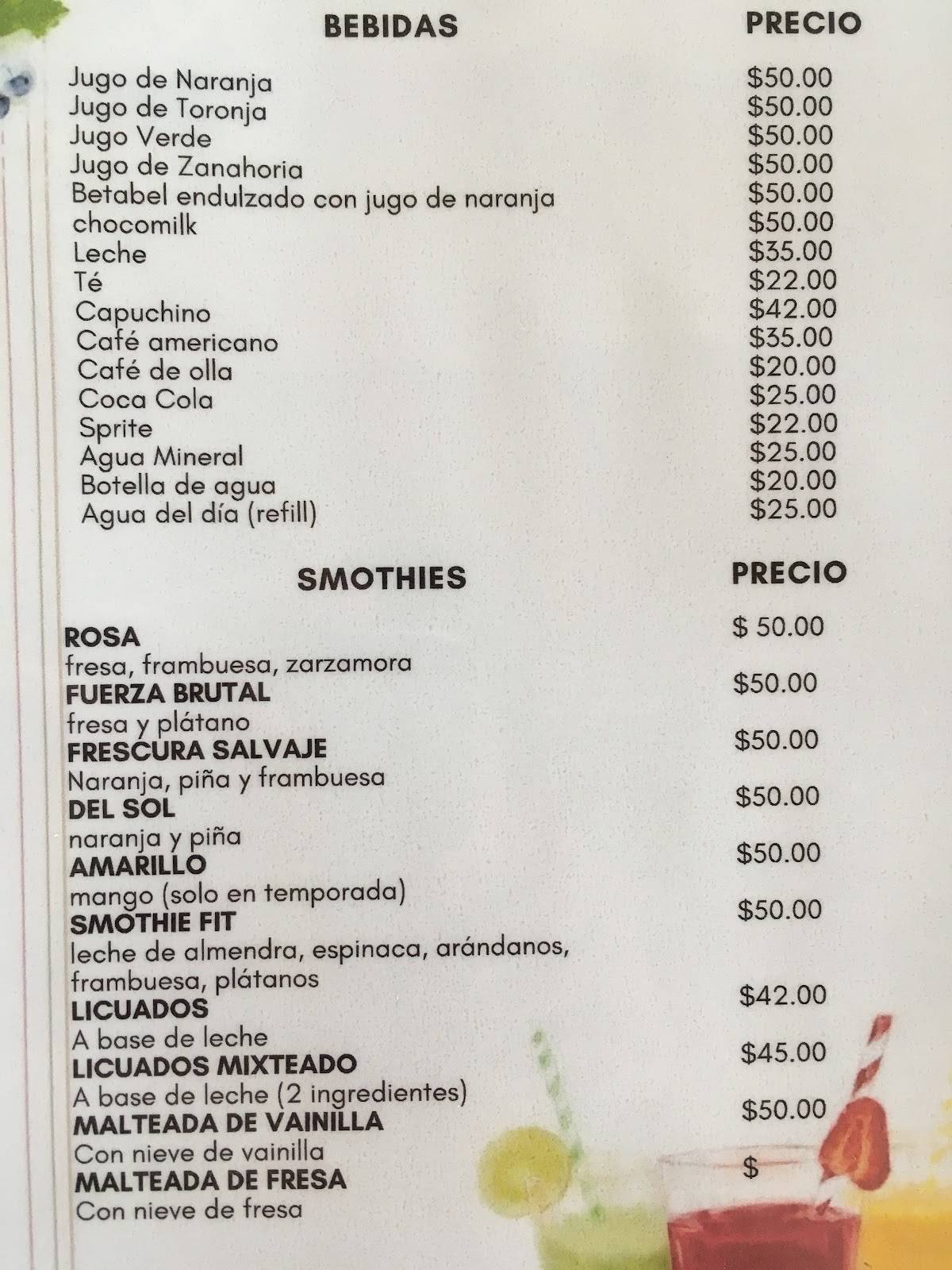 Menu at Restaurante Familiar Mar y Tierra, Puerto Ángel
