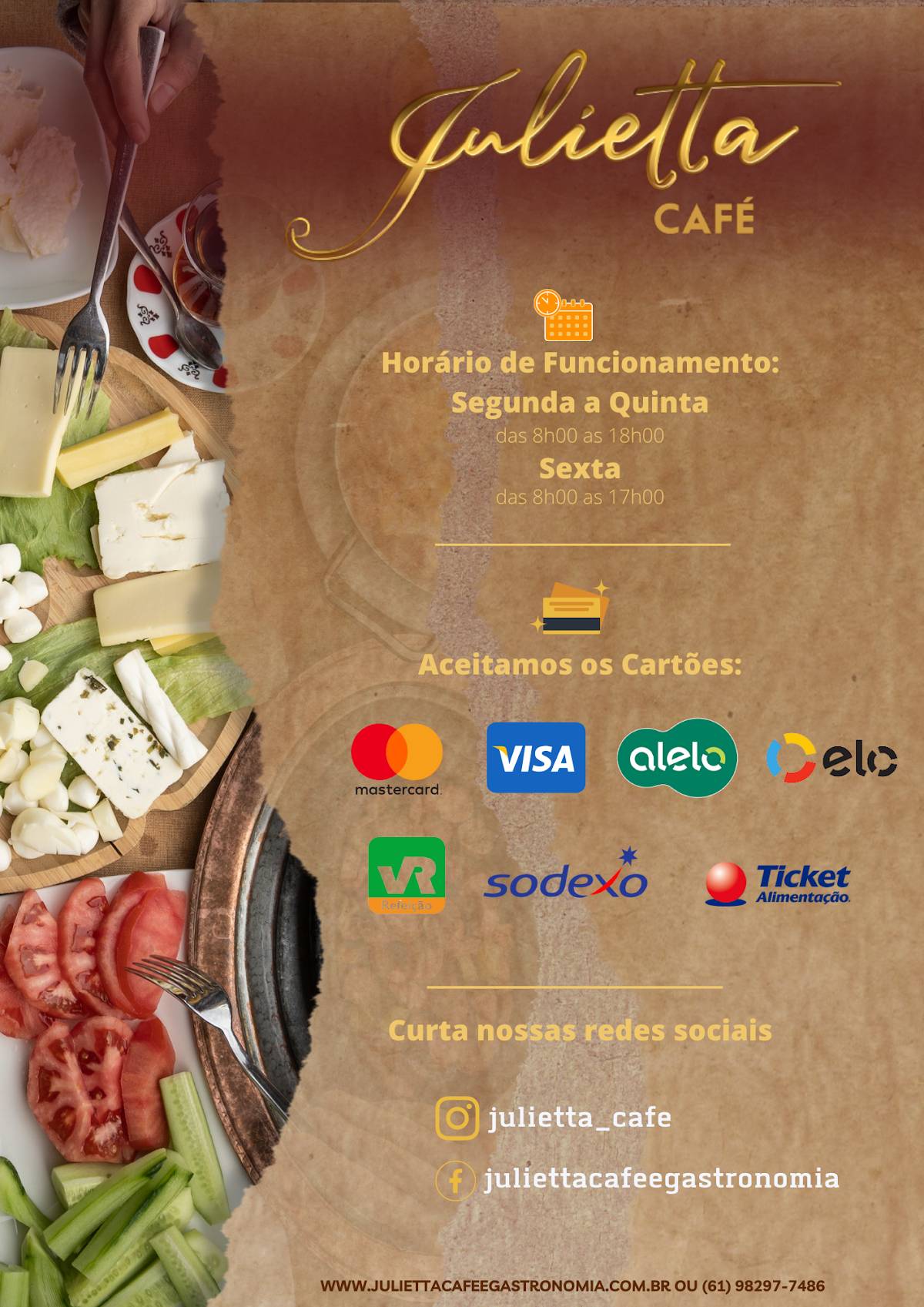 Menu em Restaurante Julietta Gastronomia Cafeteria, Brasília