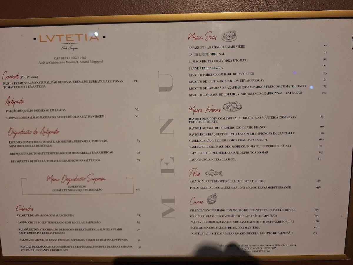 Menu em Lvtetia restaurante, São Paulo