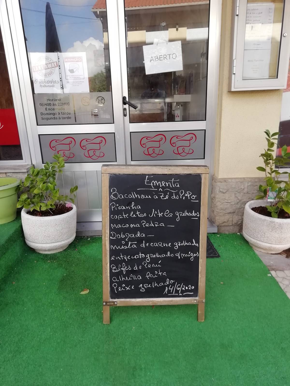 Menu em Restaurante O Tabuinhas, Fátima