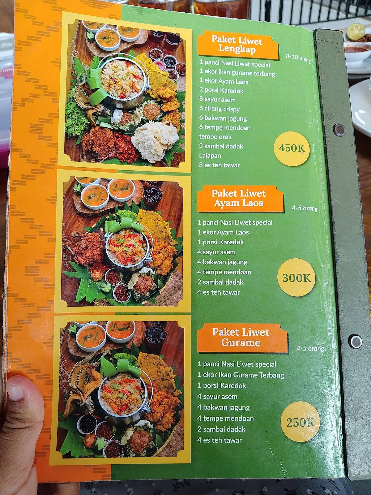 Menu at Resto Alam Kuring restaurant, Bandar Lampung