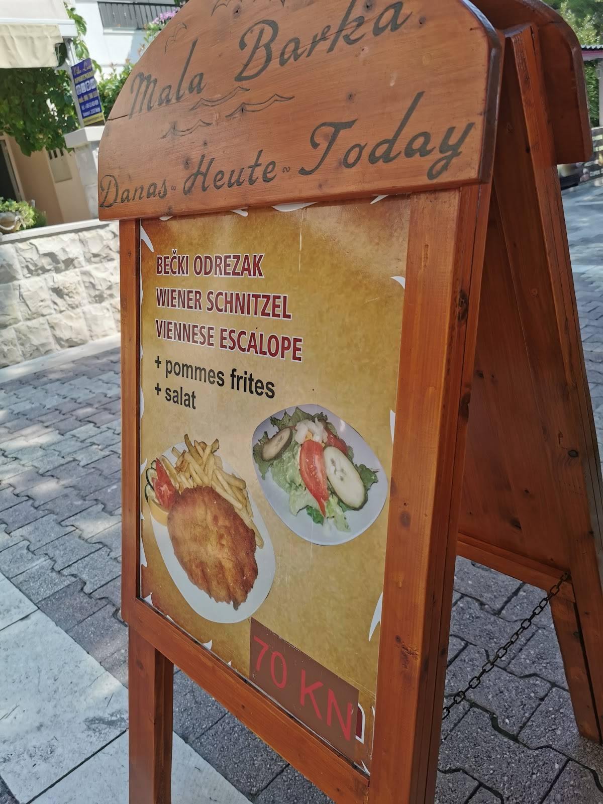Menu at Restoran - Mala Barka, Tučepi