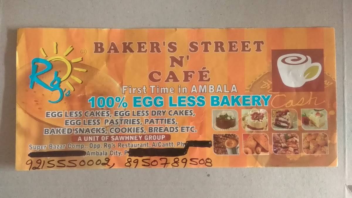 Menu at Rg's Bakers, Ambala Cantt