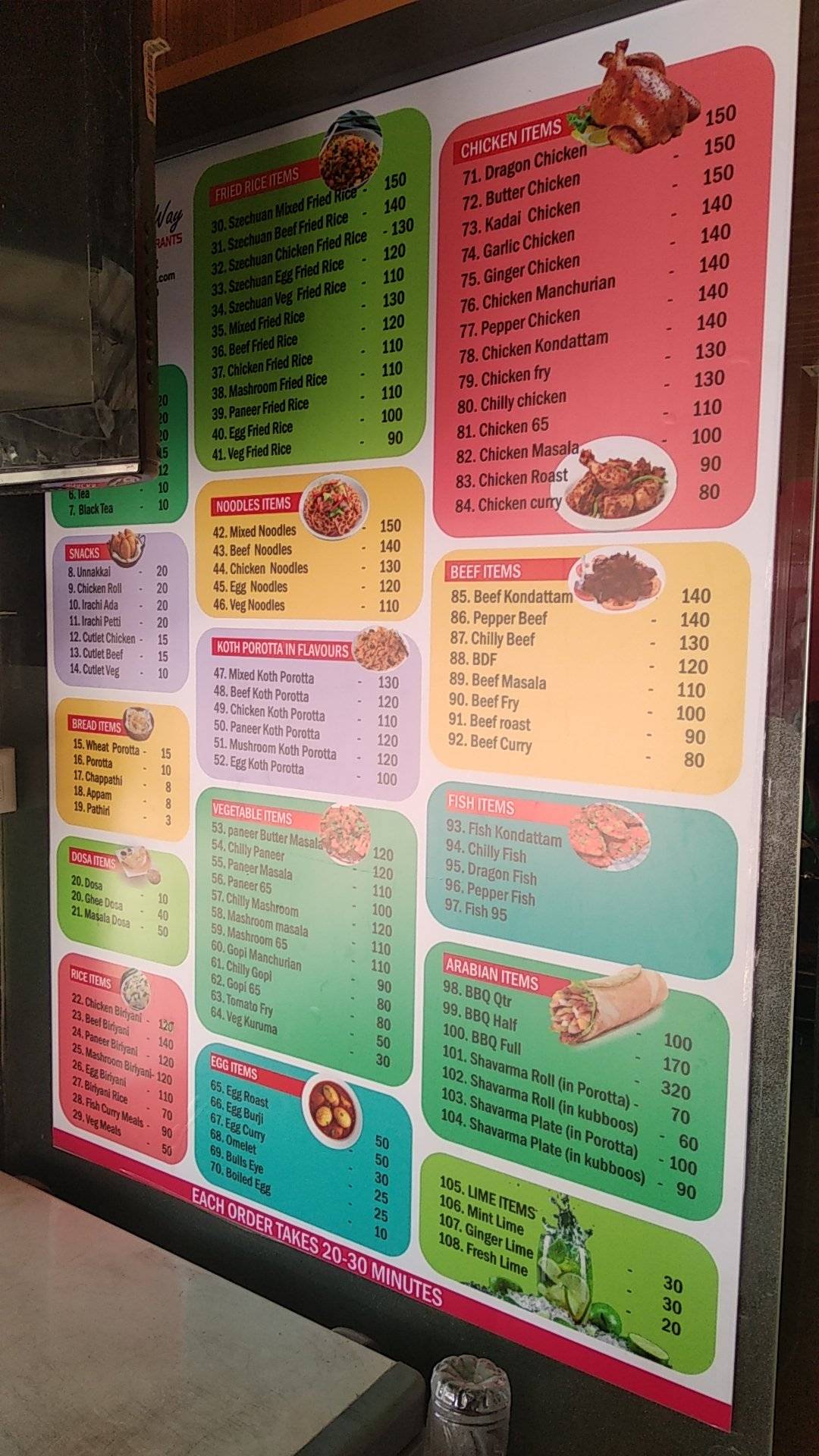 Menu at Right Way Restaurant Kattoor, Kattoor