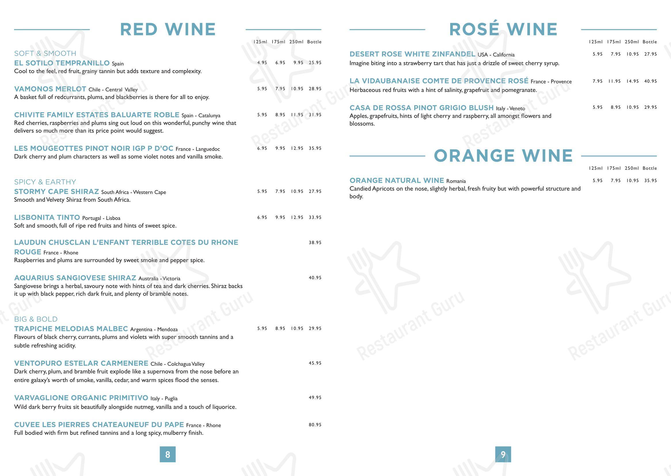 Menu at River House Stirling restaurant, Stirling