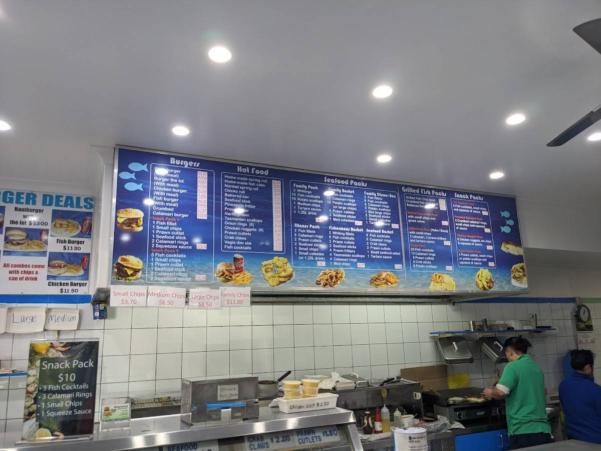 Menu at Riverwood Fish Shop restaurant, Riverwood