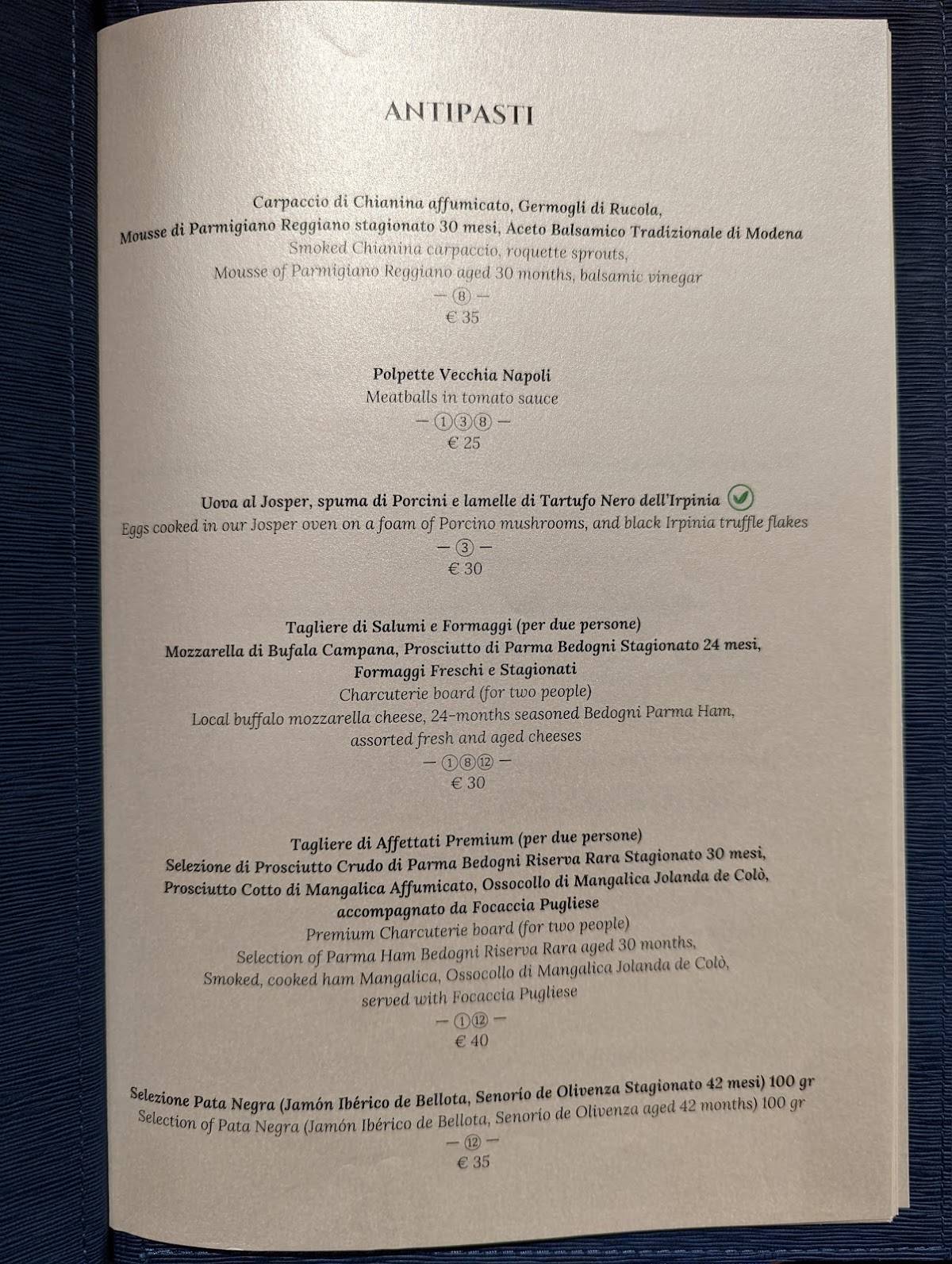 Menu at Roc - Pizza & Steak steakhouse, Positano