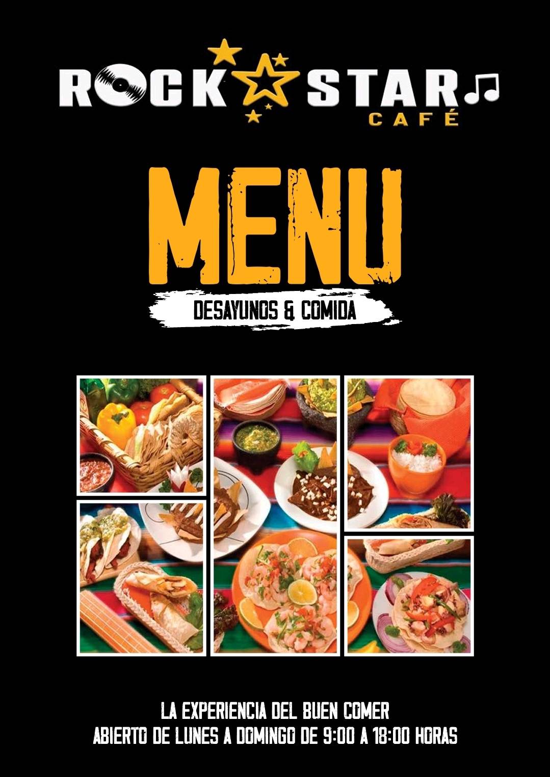 Carta del restaurante Rockstar Buffet, Pachuca del Soto