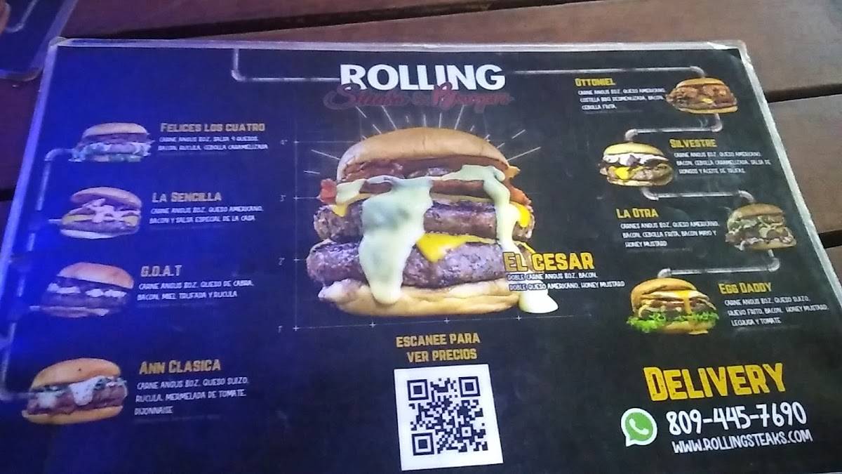 Carta del restaurante Rolling Steaks & Burgers (Bella Vista), Santo ...