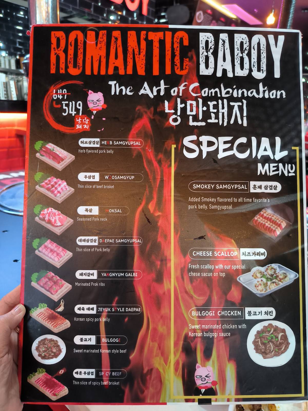 Menu at Romantic Baboy - Robinsons Lipa restaurant, Lipa