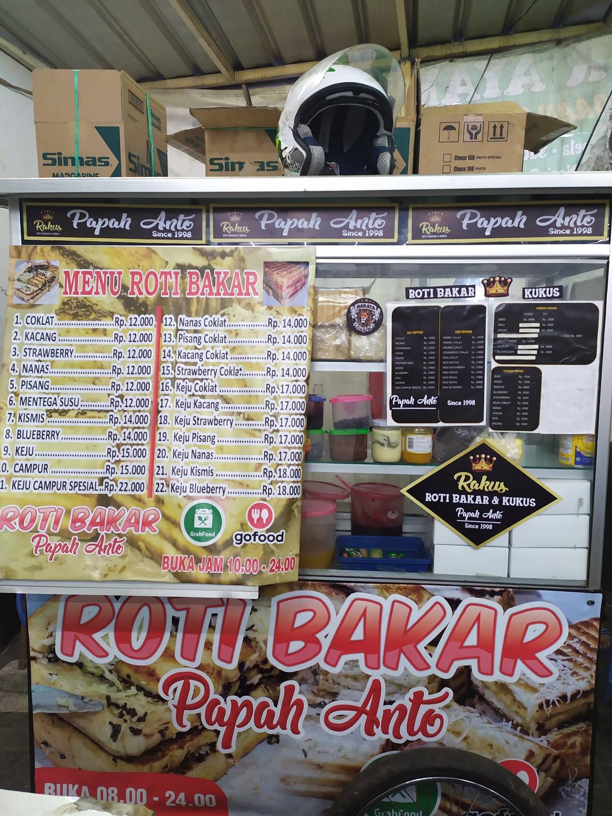 Carta del restaurante Roti Bakar Papah Anto Cabang Cimacan, Palasari