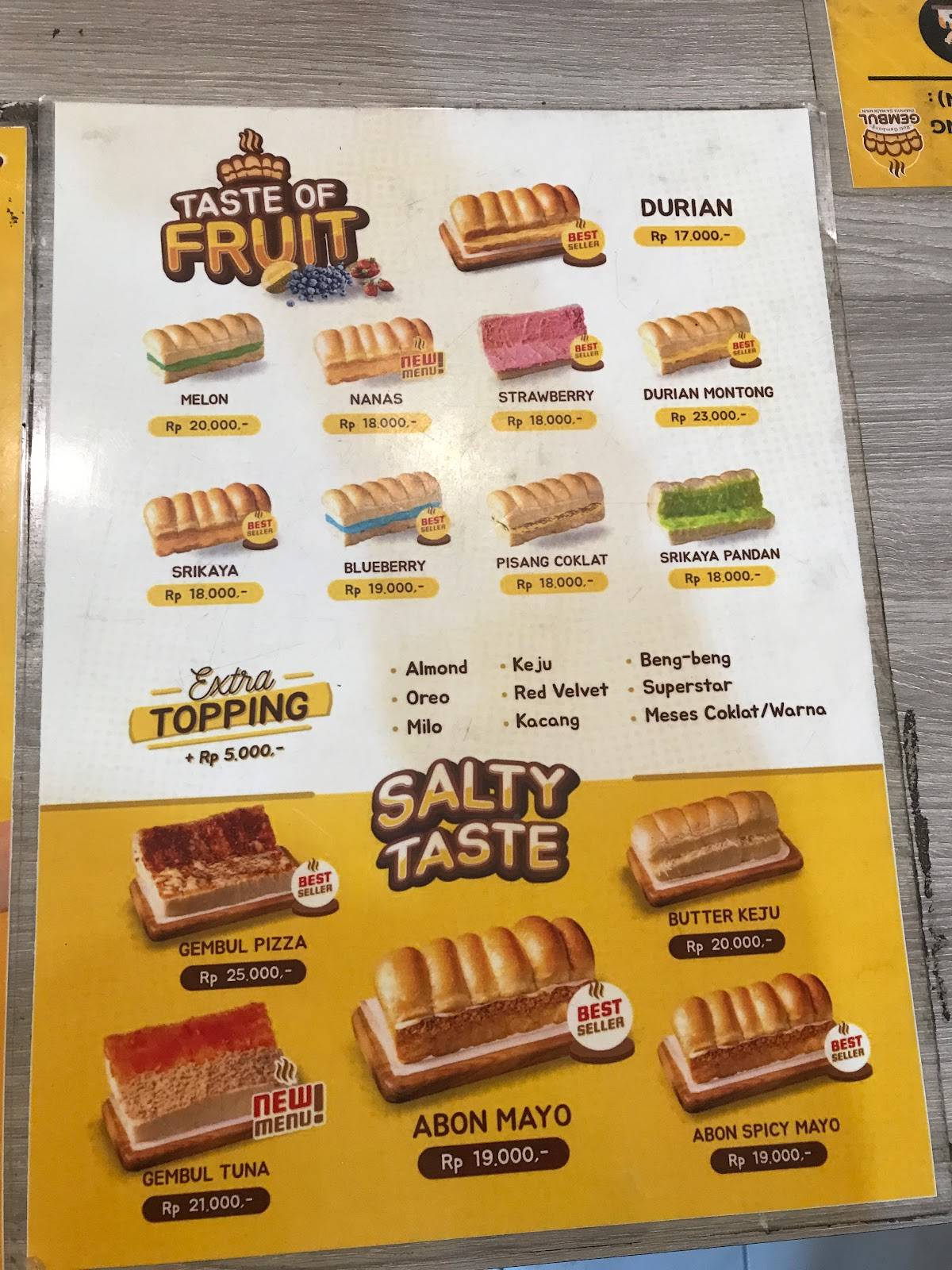 Carta de Roti Gembong Gembul Batu, Batu