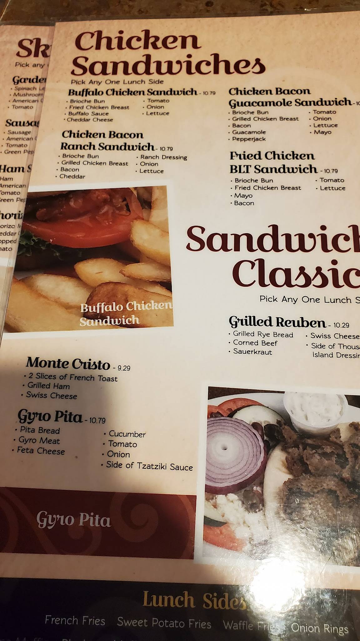 Menu at Round the Clock Schererville restaurant, Schererville