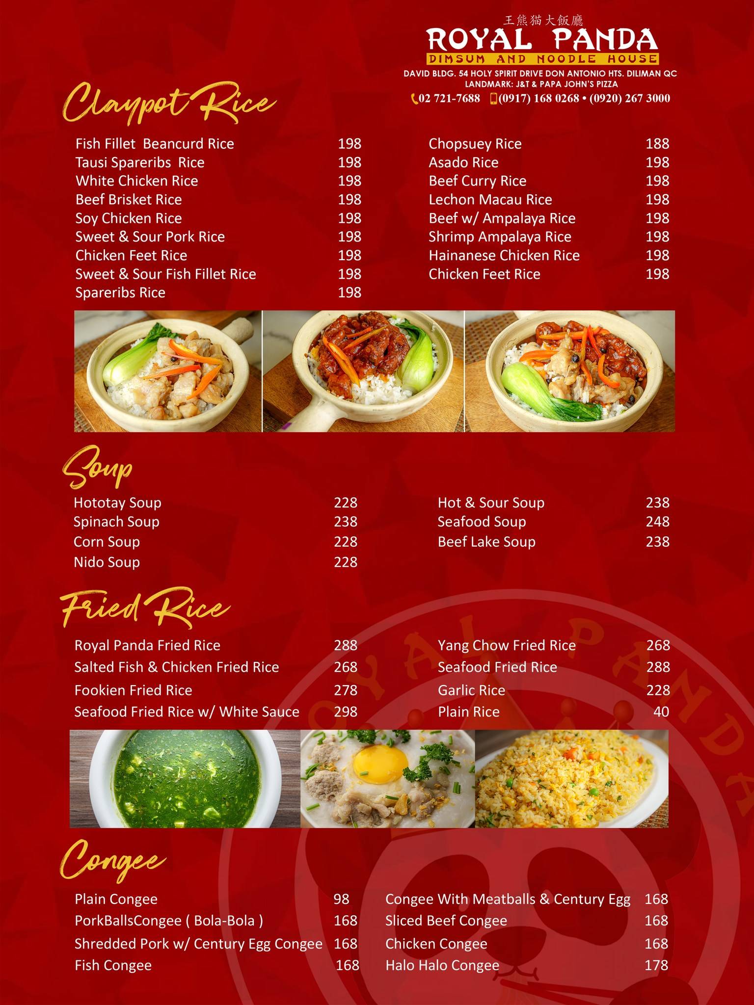 Menu at Royal Panda Dimsum & Noodle House restaurant, Quezon City