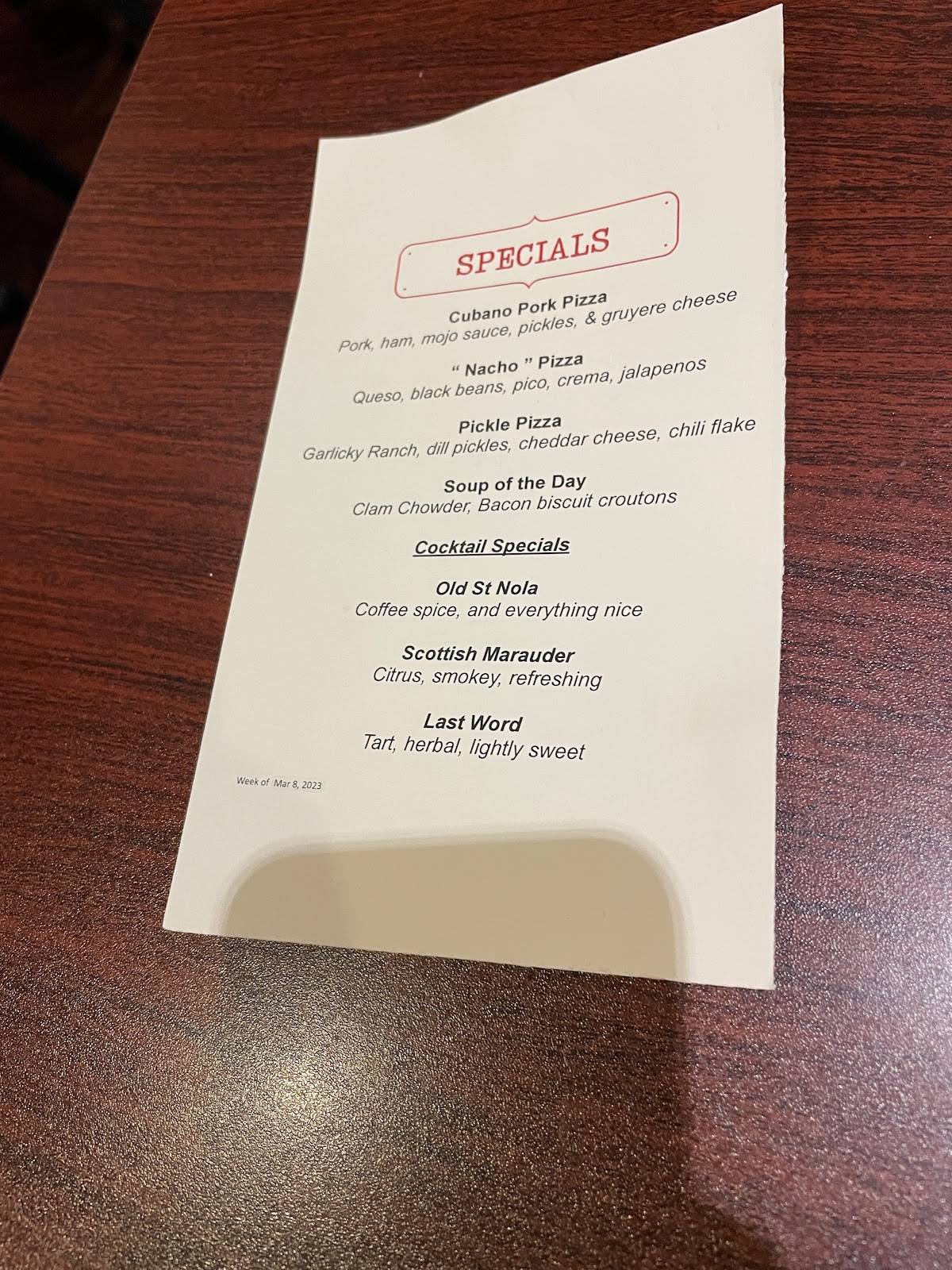 Menu at Running Rooster pub & bar, Hollister, 800 San Benito St