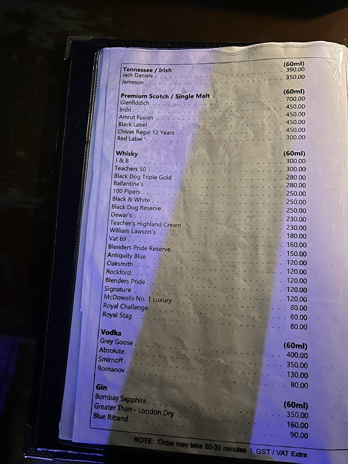 Menu at SEASCAPE WATERFRONT, Agarvado, Sateri Temple Road
