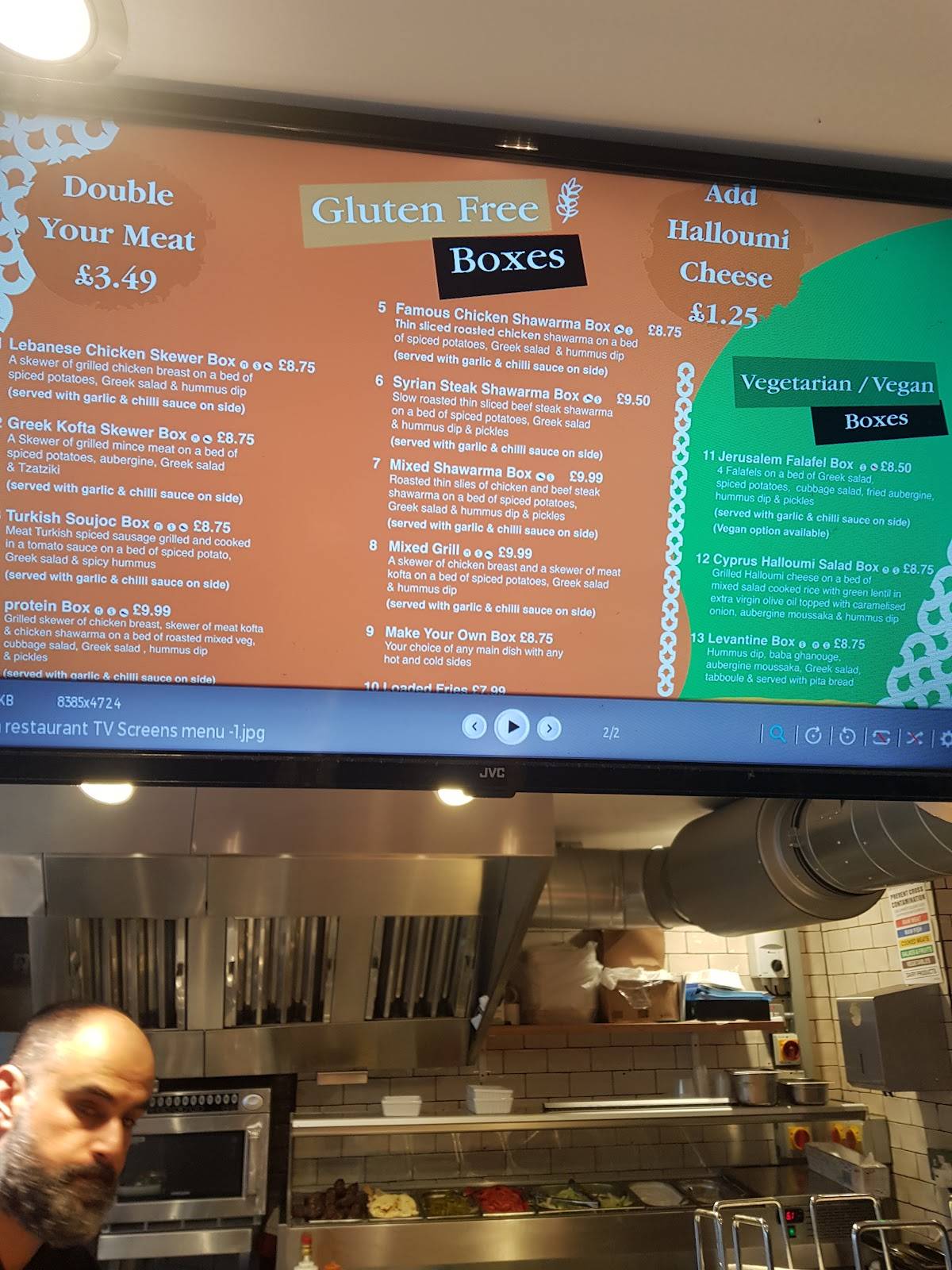Carta del restaurante Sababa Station, Londres