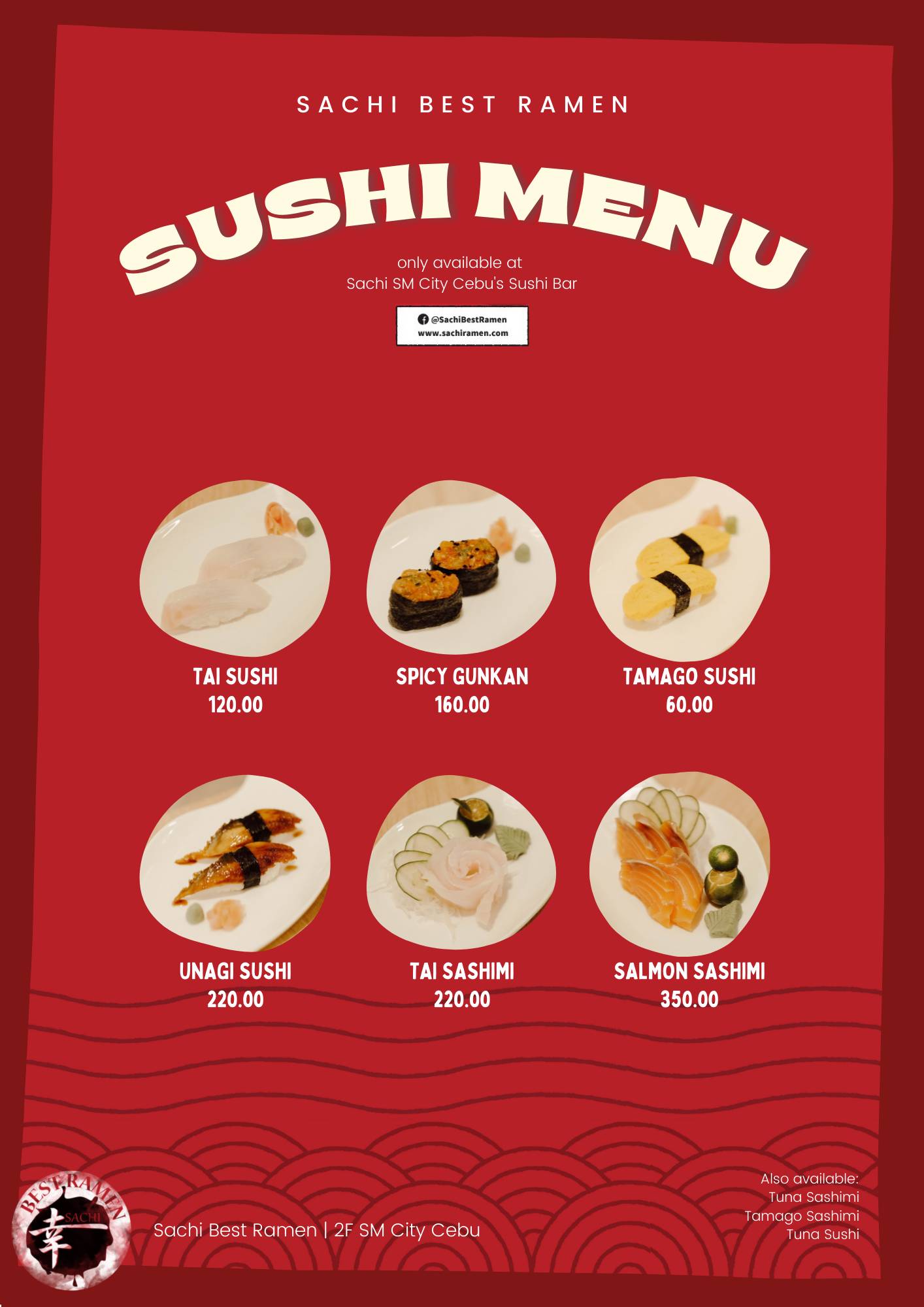 Menu at Sachi Best Ramen restaurant, Cebu City, Ayala Central Bloc ...