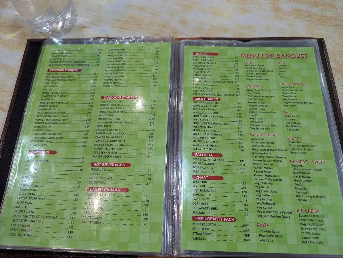 Menu at Sai Deep Veg Restaurant, Mumbai