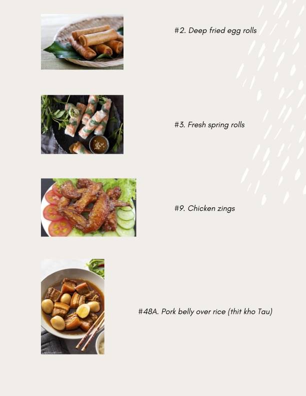 Carta del restaurante Saigon Fusion #8, Olympia