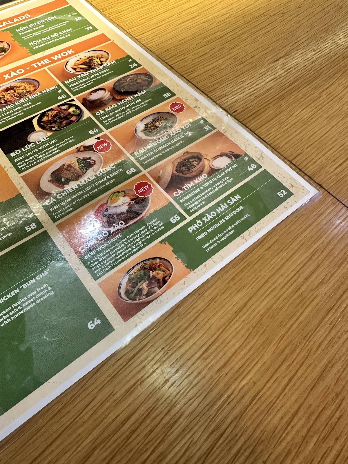 Menu at Saigon - Taste of Vietnam YAS Mall restaurant, Abu Dhabi
