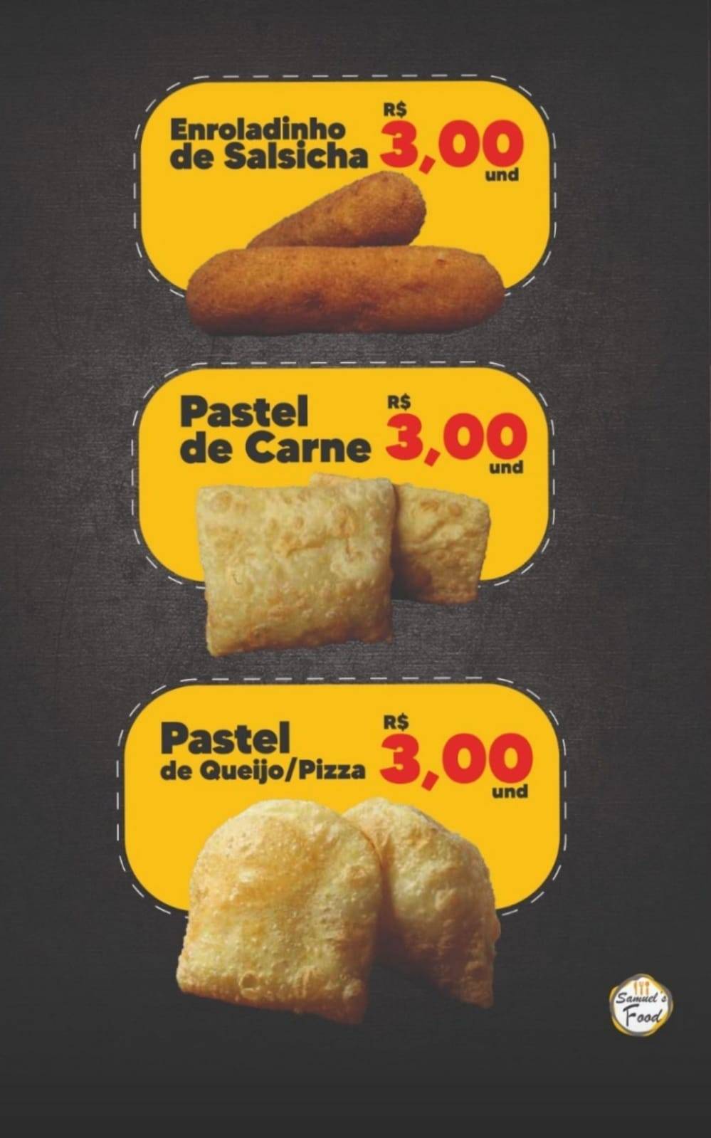 Menu em Samuel's Food pub & Bar, Papagaios