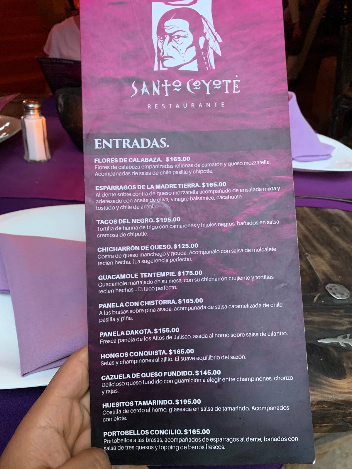 Carta del restaurante Santo Coyote, Guadalajara, C. Miguel Lerdo del ...